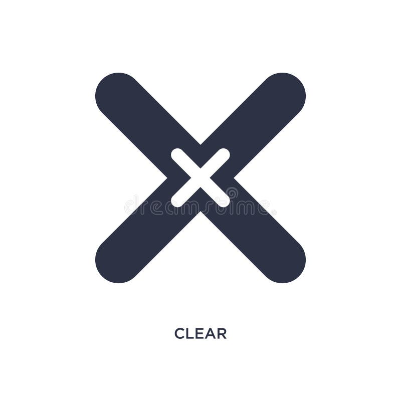 Clear Icon on White Background. Simple Element Illustration from ...