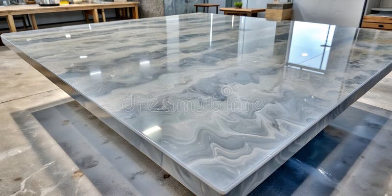 Clear Illustration of Grey Epoxy Resin Applied on Surface in Top View ...