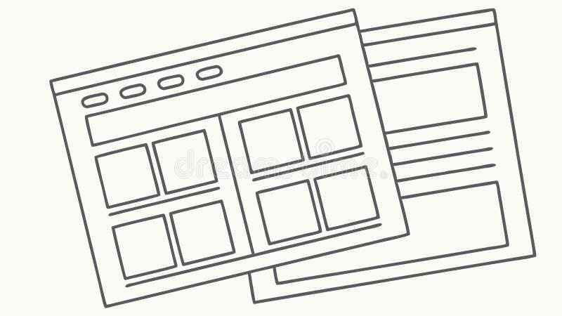 Website Layout Design, UX UI Web Development, Vector Design Generative AI Stock Vector ...