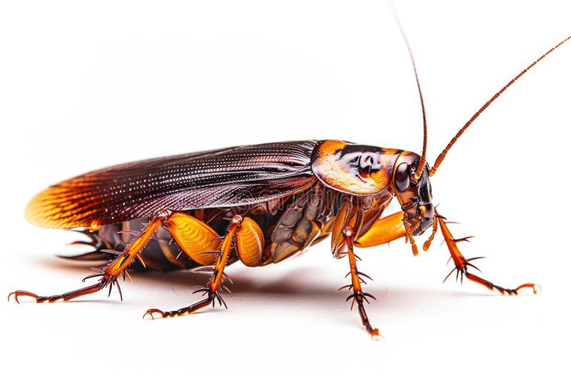 A Clear Image of a Cockroach on a White Background, Suitable for Use in ...