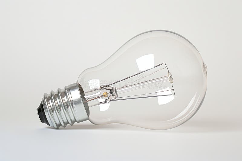 Incandescent Light Bulb on White Background Stock Image - Image of idea ...