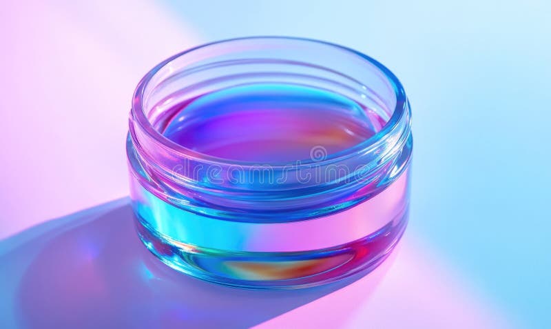 A Clear Jar with a Blue Liquid Inside Stock Image - Image of test ...
