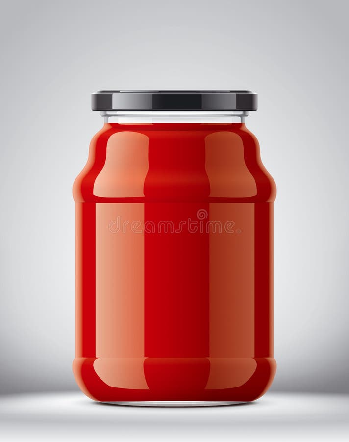 Clear Jar mockup. stock vector. Illustration of preserves - 132750516