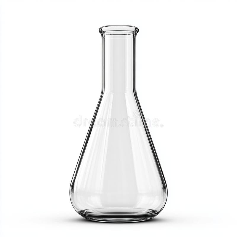 A Clear Laboratory Flask for Chemical Experiments and Research Stock ...