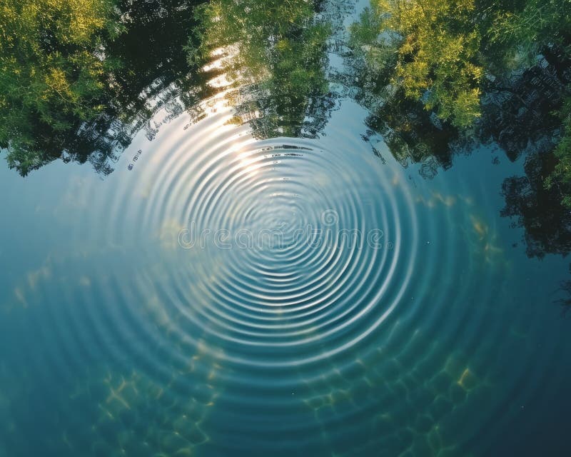 Clear Lake Water Surface Texture with Ripples Reflecting Sunlight Stock ...