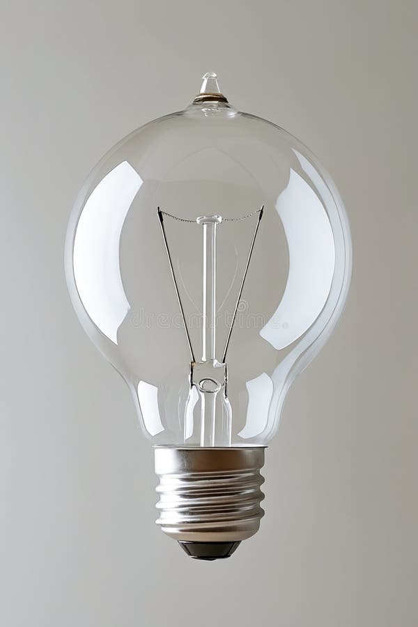 A Clear Light Bulb with a White Background. Generative AI Stock Image ...