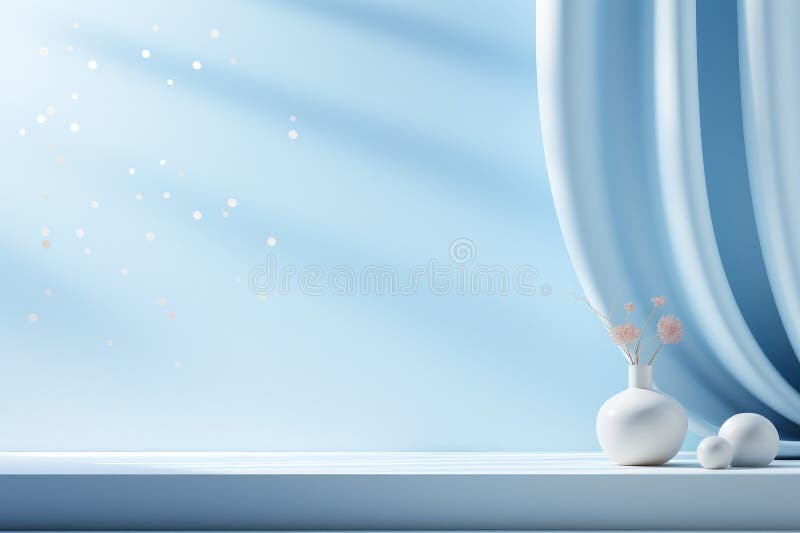 Clear Light Wall with a Podium and Beautiful Lighting. Background for ...