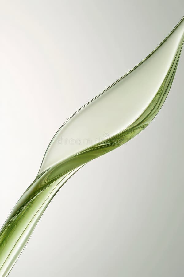 Clear Liquid Flows in Elegant Twisting Stream Against a Bright Gentle ...