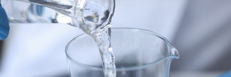 Clear Liquid is Poured from Glass Bottle Stock Image - Image of solvent ...