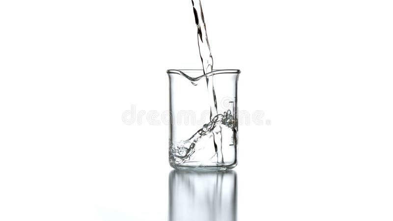 Clear Liquid Pouring into Beaker Stock Footage - Video of 1000fps ...