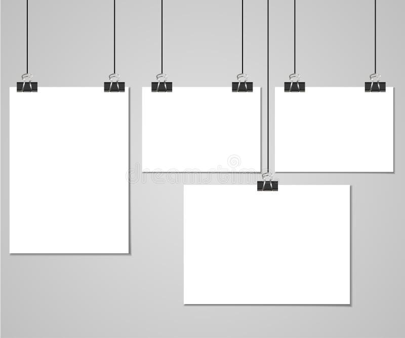 Clear List Of Paper With Pin On The Gray Background. Vector ... Clear List Of Paper With Pin On The Gray Background. Vector ...