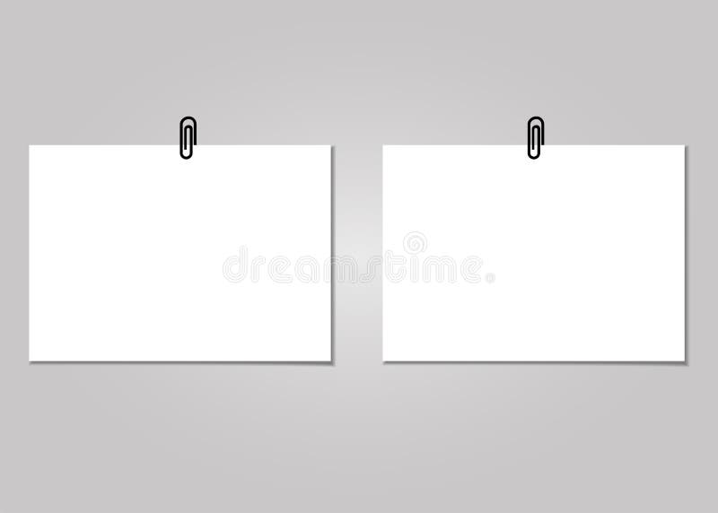 Clear List of Paper with Pin on the Grey Background Stock Vector ...