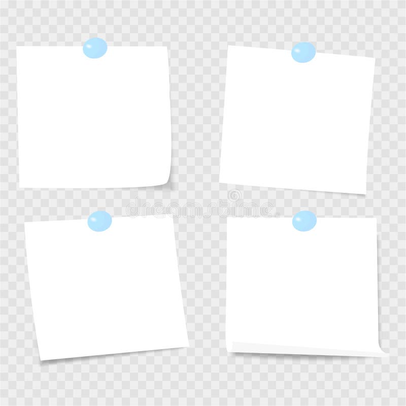 Clear List of Paper with Pin on the Light Background. Vector ... Clear List of Paper with Pin on the Light Background. Vector ...