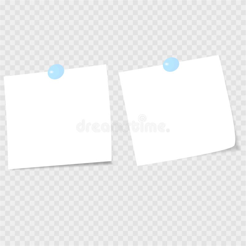 Clear List of Paper with Pin on the Light Background. Vector ... Clear List of Paper with Pin on the Light Background. Vector ...