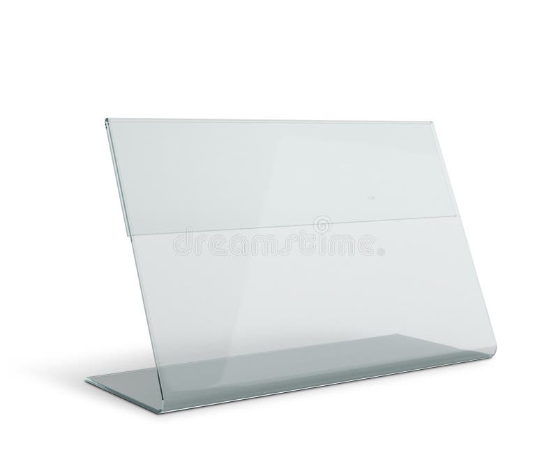Clear Menu Holder Triangle Base in Isolated Background Stock ...