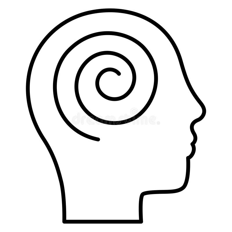 Clear Mind Deep Focus Spiral Brain Symbol Illustration Stock ...