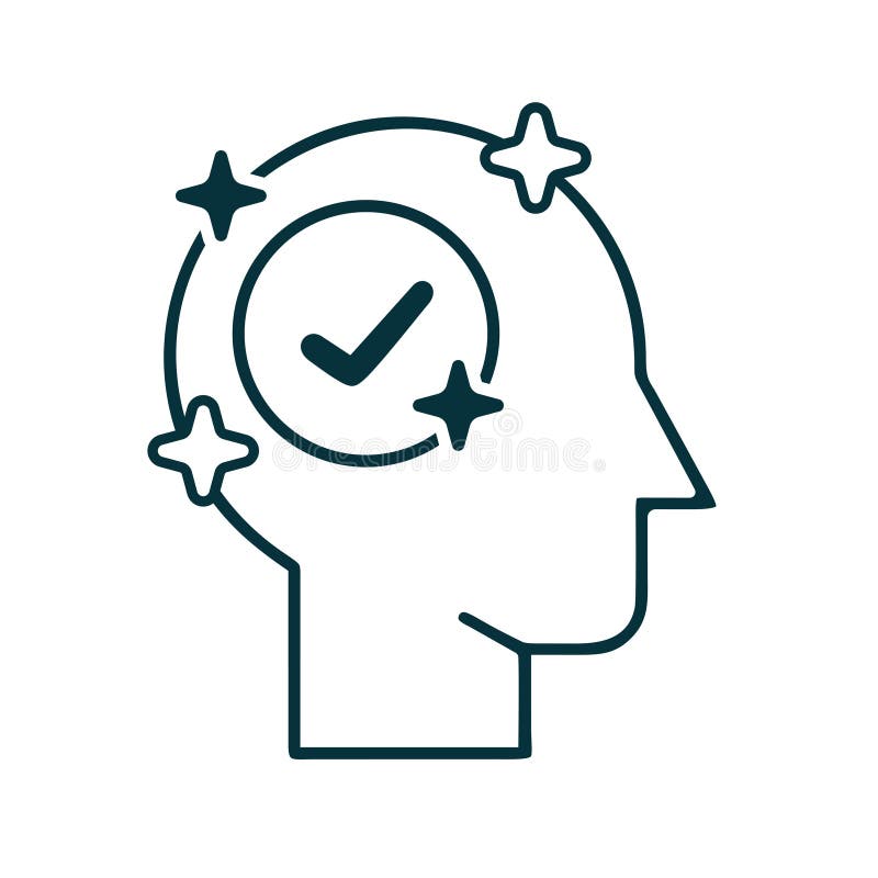 Clear Mind Positive Outlook Stock Illustration - Illustration of design ...