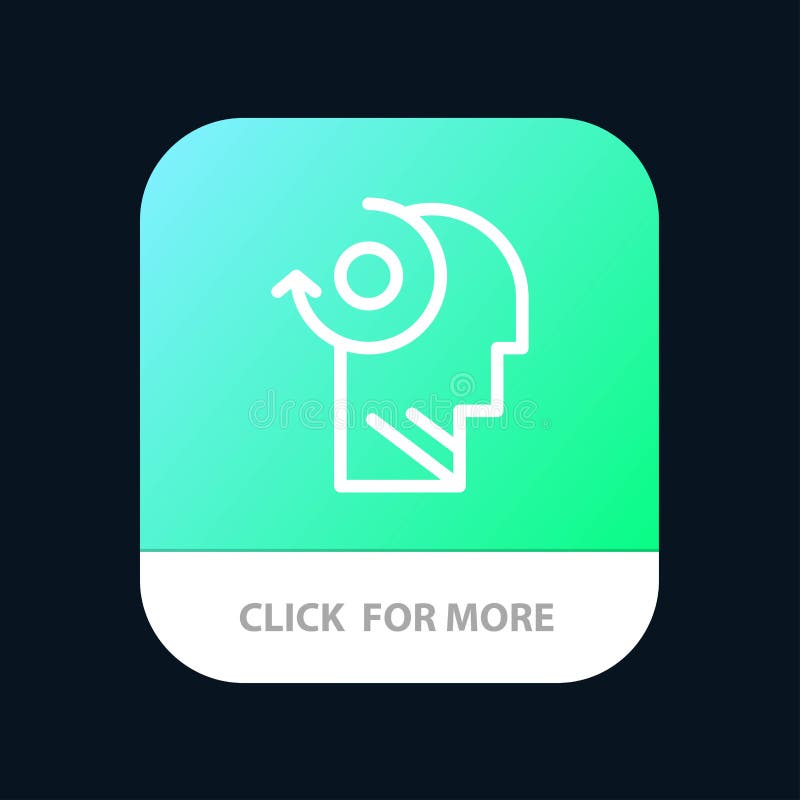 Clear, Mind, Your, Head Mobile App Button. Android and IOS Line Version ...