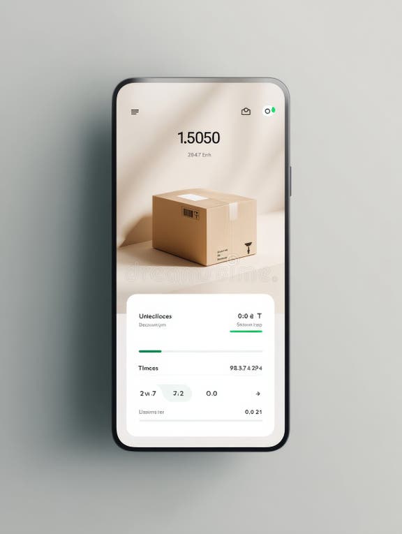Minimalist Interface Displays Parcel Tracking Status and ETA Countdown ...