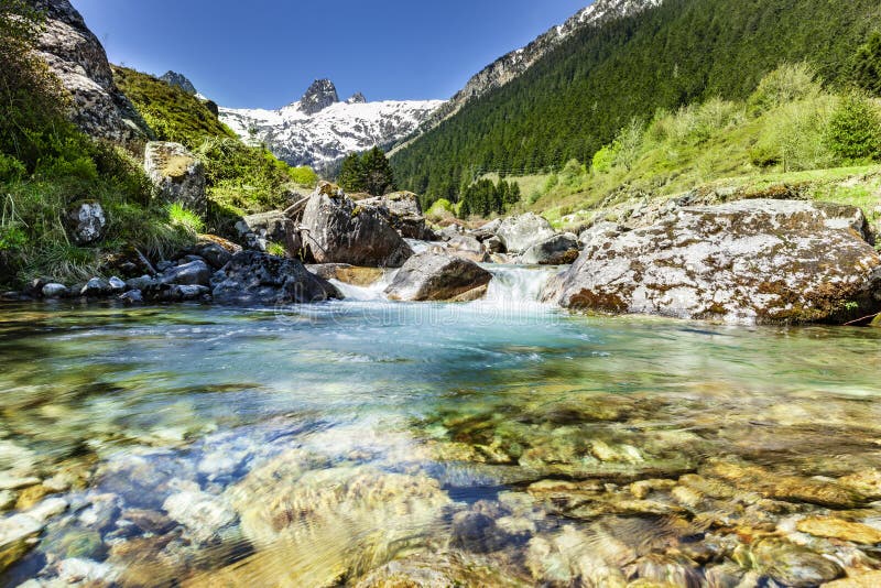 Clear Stream In The Spring Mountains Stock Photo - Image of thawing ...