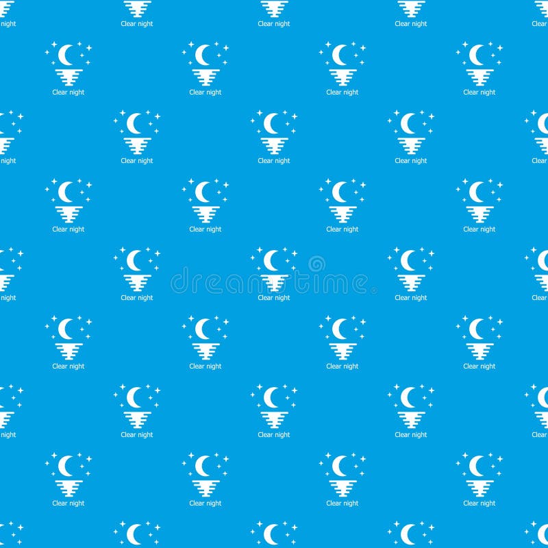 Clear Night Pattern Vector Seamless Blue Stock Vector - Illustration of ...