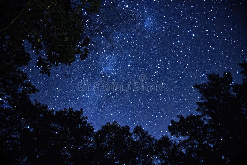 Clear Night Sky with Milky Way and Huge Amount of Stars. Stock Image ...