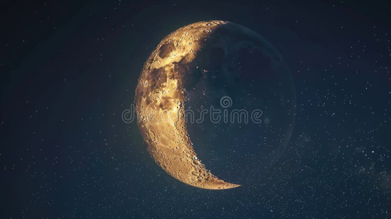 Clear Night Sky with Shining Moon. Suitable for Astronomy Projects ...