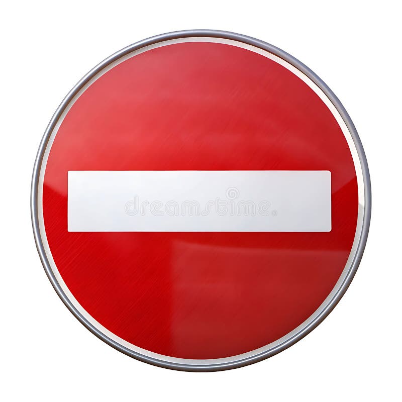 Clear No Entry Sign with Red Circle and Horizontal Bar Stock ...