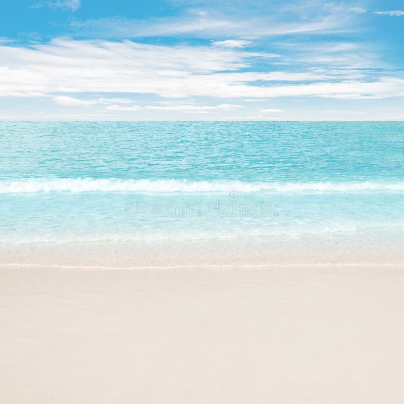 Clear ocean and beach stock image. Image of island, climate - 18704035