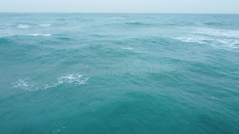 Clear Ocean Water, Powerful Stormy Sea Waves, Aerial View of Pure Water ...