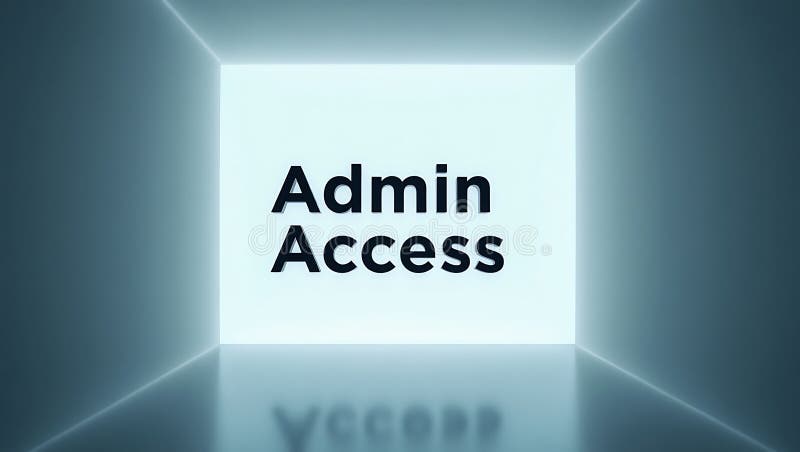 Clear Pathway To Admin Access in a Digital Space with Glowing Backdrop ...