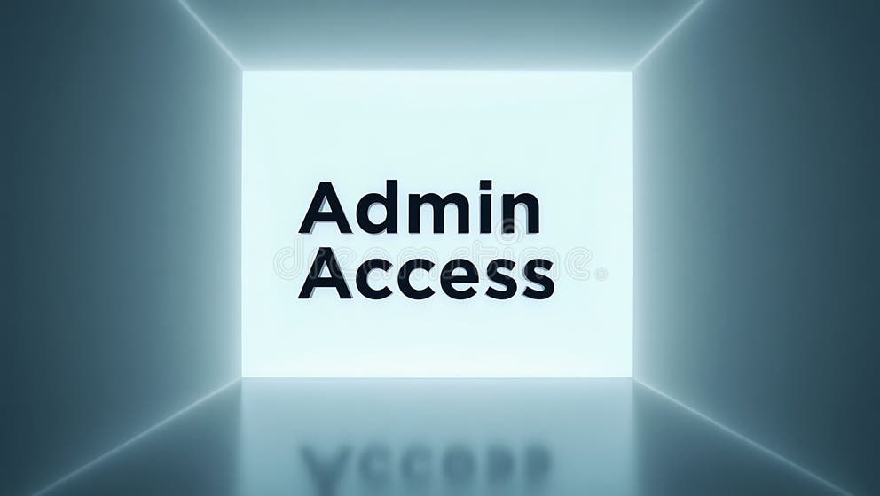 Clear Pathway To Admin Access in a Digital Space with Glowing Backdrop ...