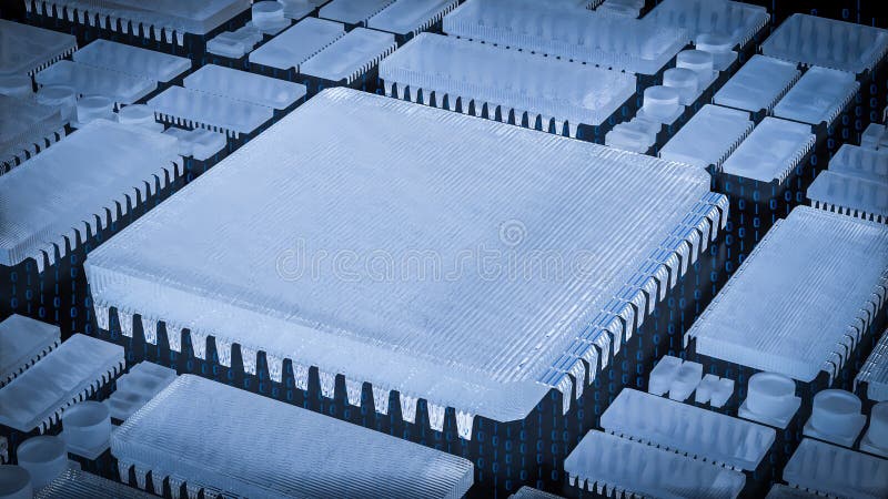 The Clear Pcb Board on Digital Background for Technology Concept 3d ...