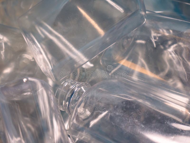 Clear PET Bottles Ready for Reprocessing Stock Photo - Image of ...