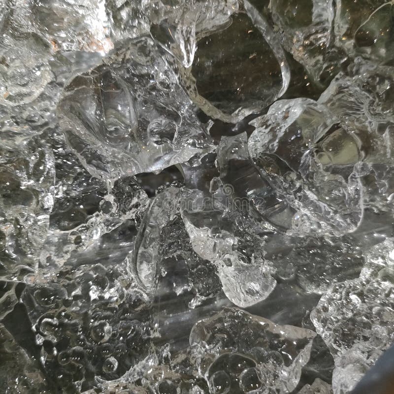 Clear pieces of ice cubes stock photo. Image of geology - 243810586