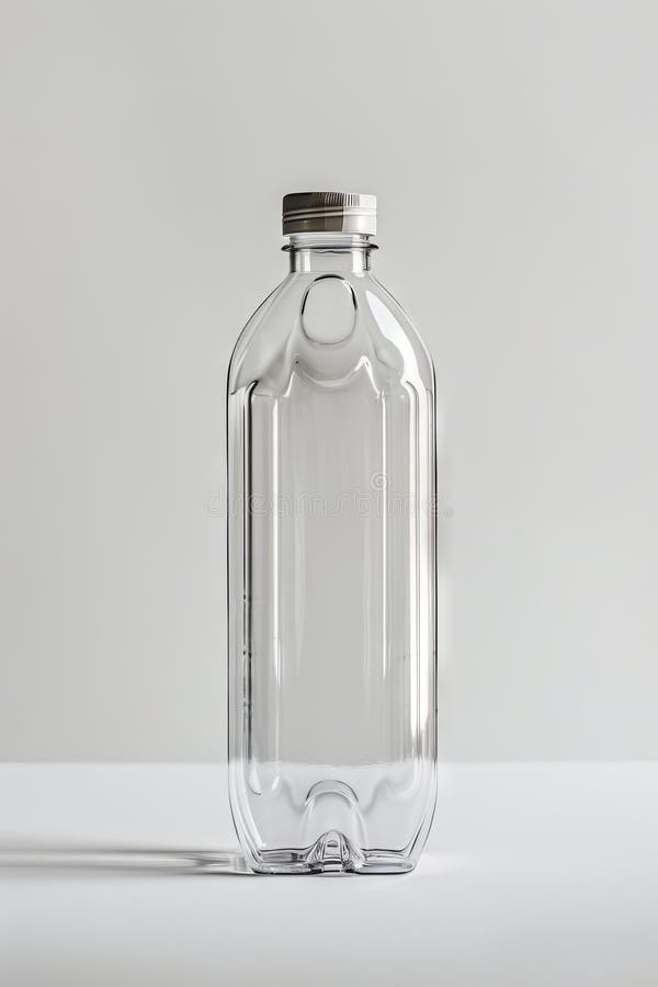 A Clear Plastic Bottle with a Lid on it Stock Image - Image of bottle ...