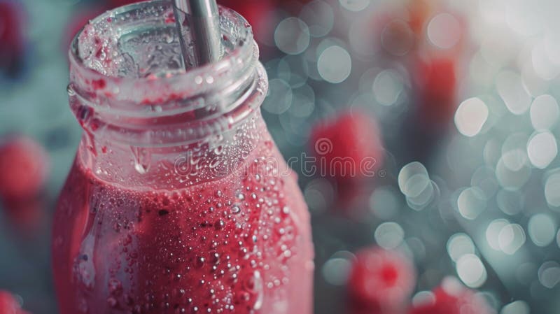 A Clear Plastic Bottle with a Long Straw Inserted into the Opening ...