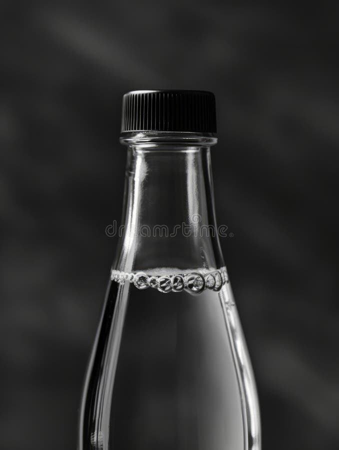 A Clear Plastic Bottle with Water Bubbles Under the Cap. Stock Photo ...