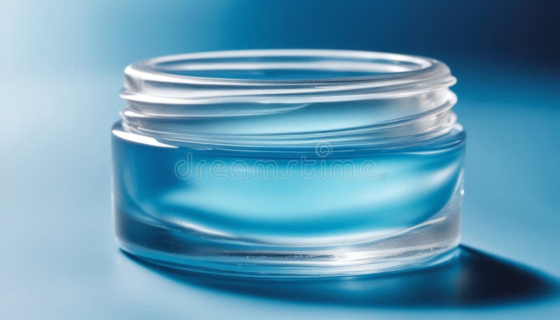 A Clear Plastic Container with Blue Liquid in it Stock Illustration ...