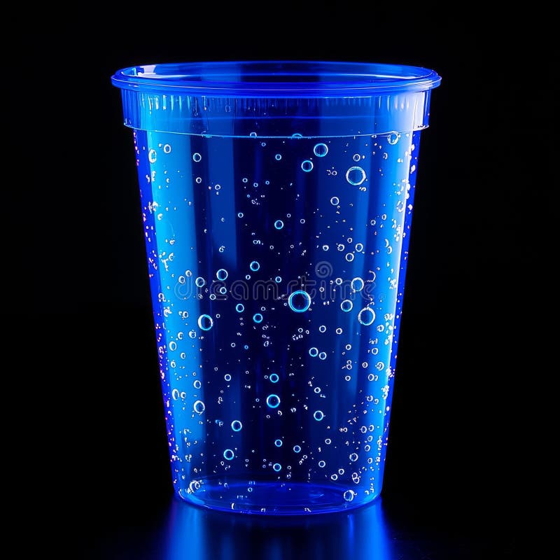 A Clear Plastic Container that is Opaque and Contains Blue Liquid ...