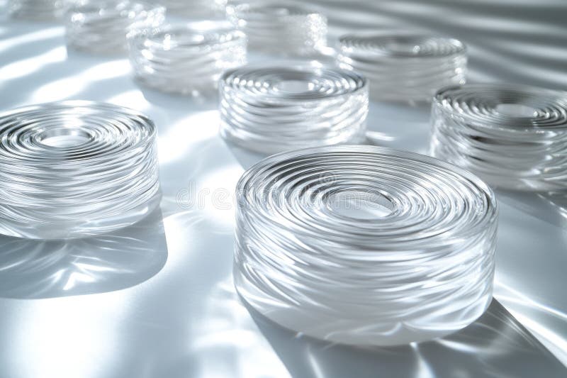 Clear Plastic Cups Arranged on a Table, Ideal for Event or Party ...