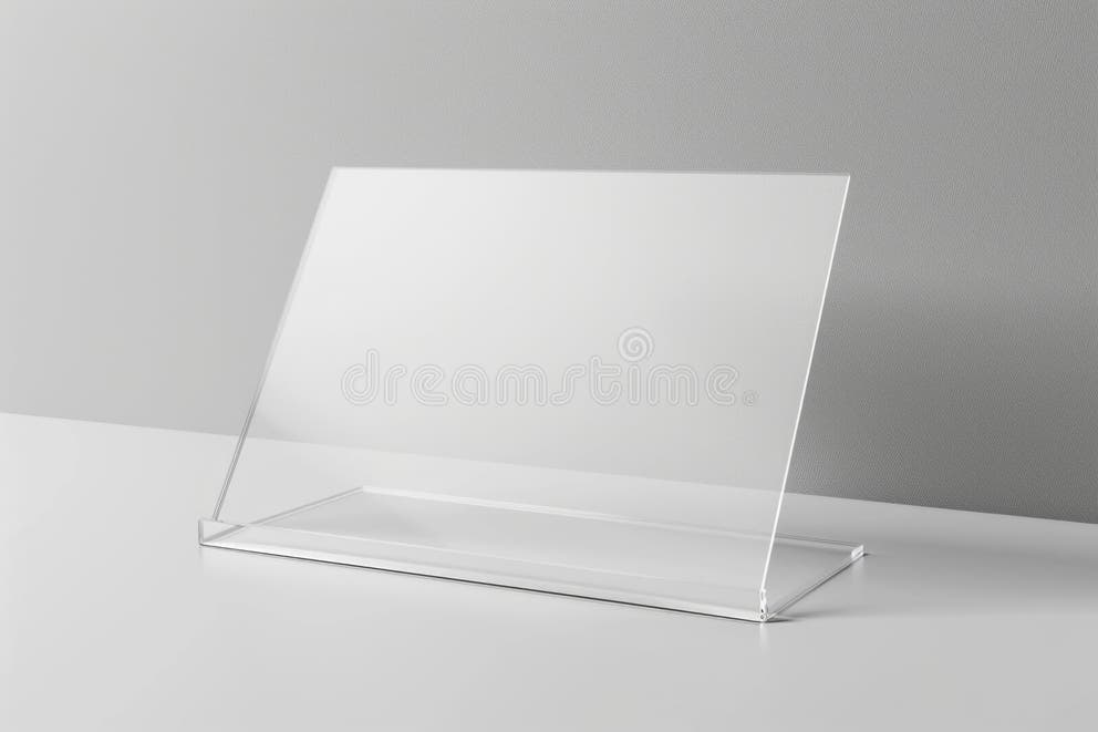 A Clear Plastic Display Case Sits on a White Table. the Case is Empty ...