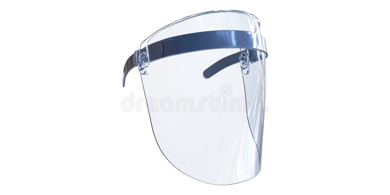 Clear Plastic Face Shield Protective Gear Isolated on Transparent ...