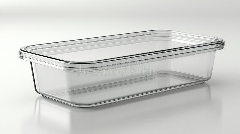 Clear Plastic Food Container Studio Shot, Empty, Packaging Design Stock ...