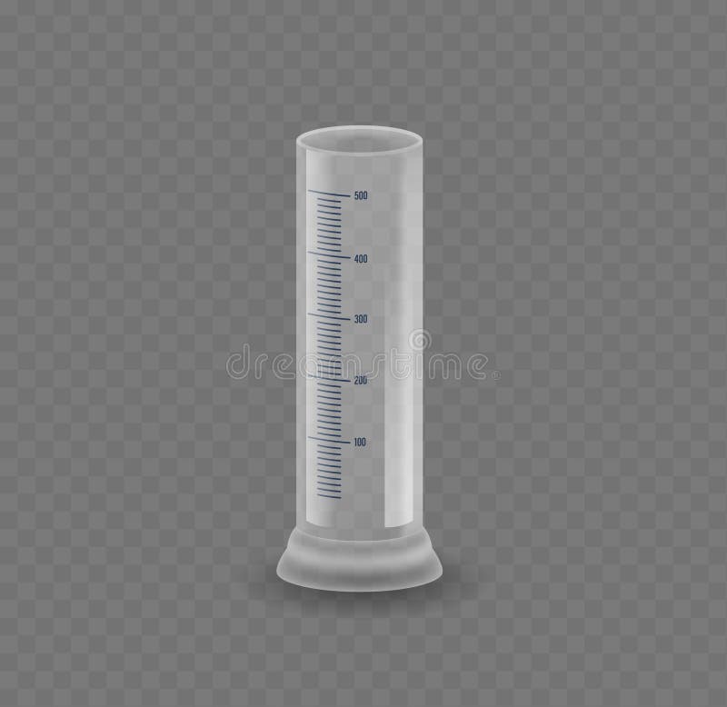 Clear Plastic Measuring Cylinder Isolated on Transparent Background ...