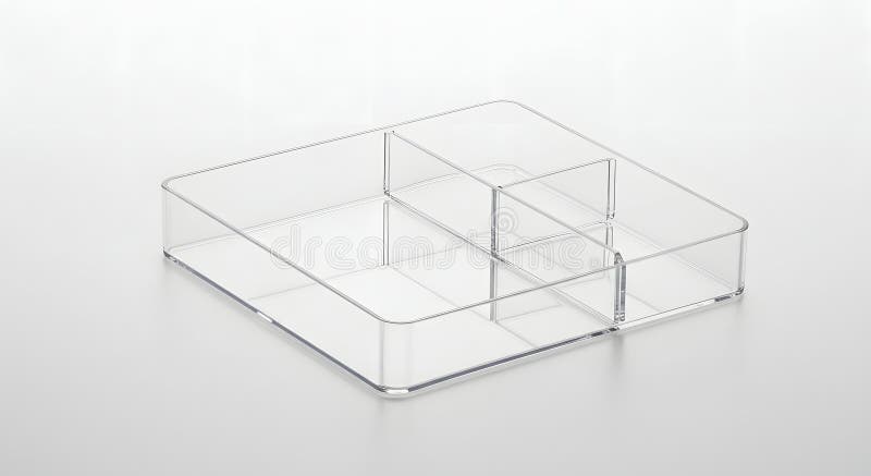 Clear Plastic Organizer Tray with Compartments, Ai Generated Stock ...