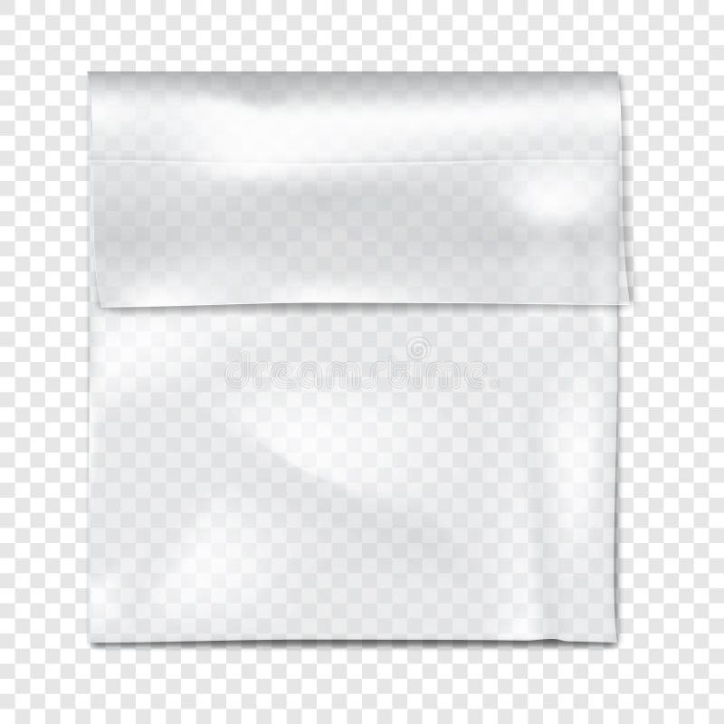 Clear Plastic Pouch on Transparent Background Vector Mock-up. Blank ...