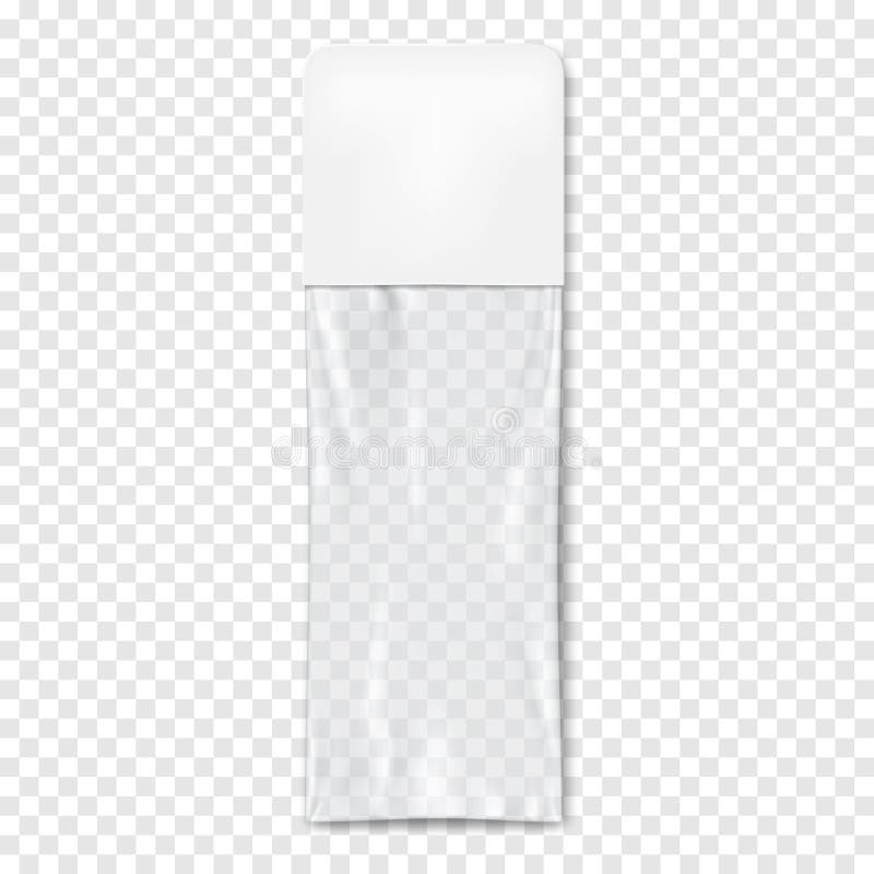 Clear Rectangular Label Sticker Roll on Transparent Background Vector ...