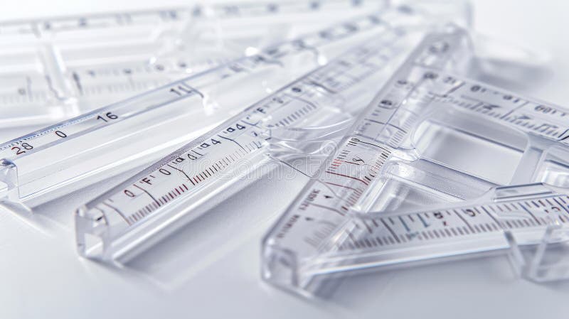 Clear Plastic Protractors for Accurate Measurement Stock Illustration ...
