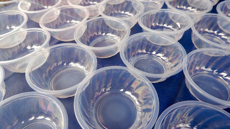 Clear Plastic Pudding or Cake Cup Arrangement Stock Photo - Image of ...